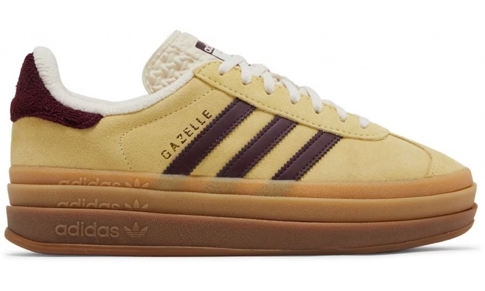Adidas Gazelle Bold Almost Yellow Maroon купить в Москве